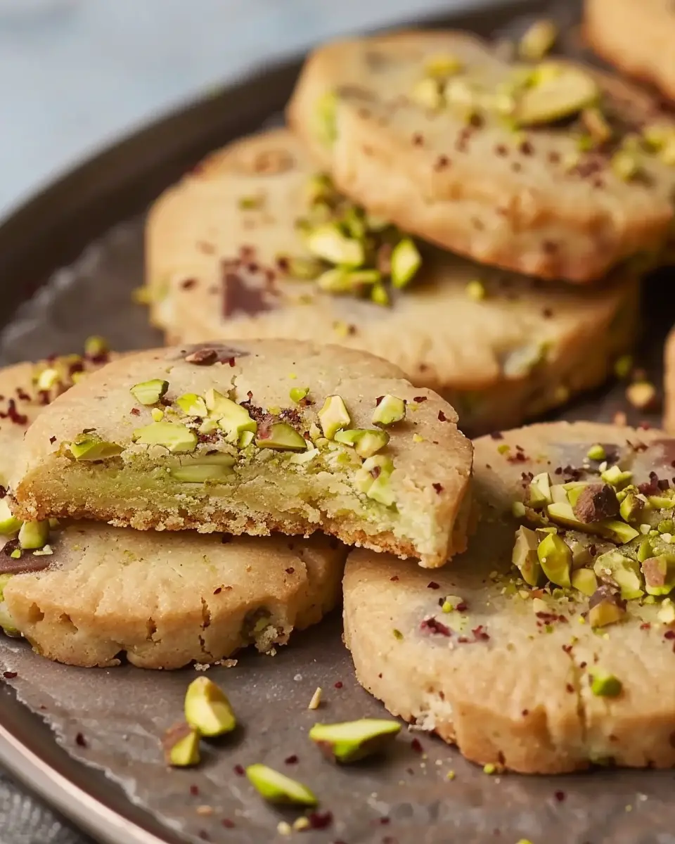 Pistachio Shortbread Cookies